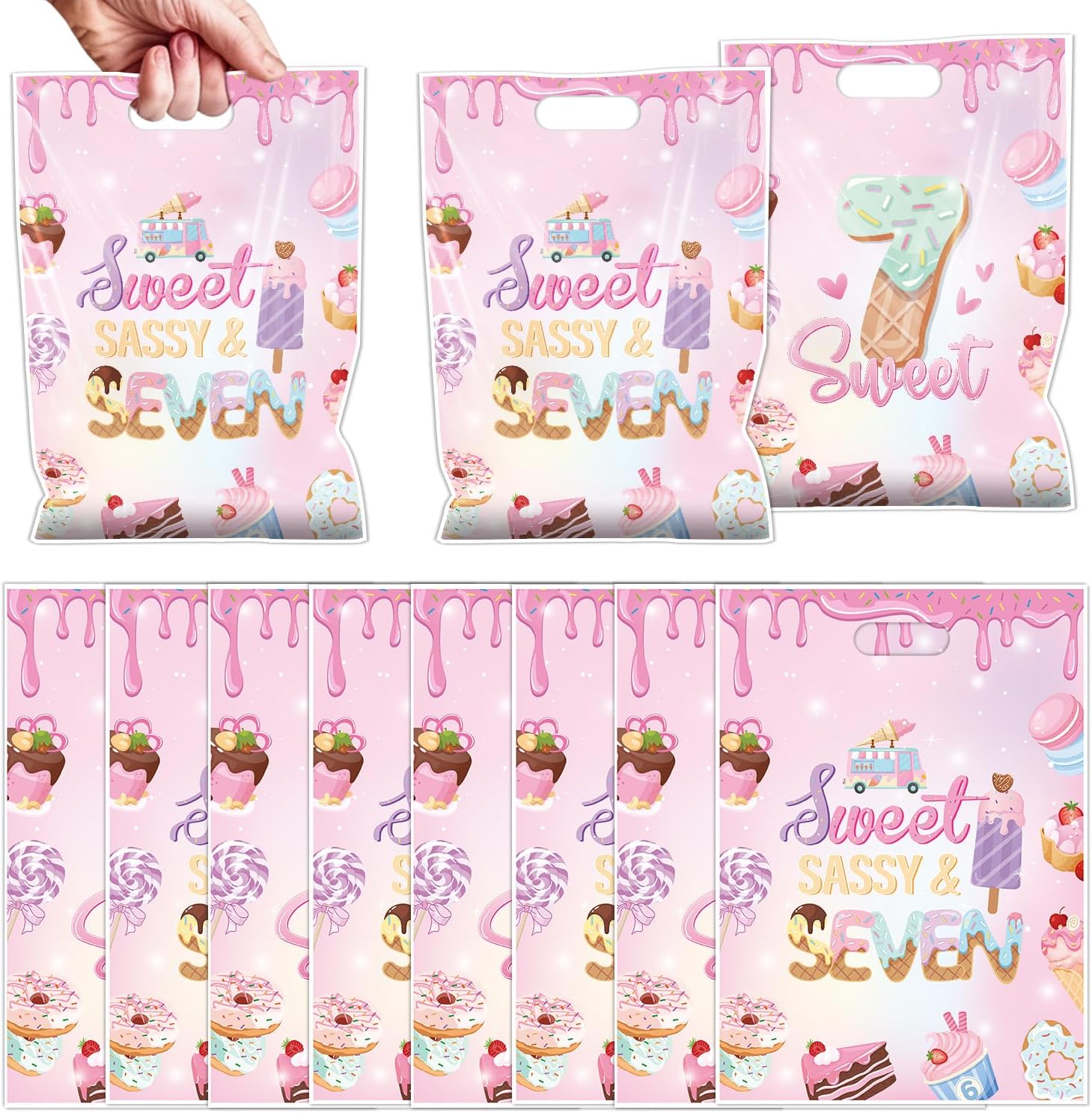 Amazon.com: Sweet Sassy and Seven Party Favors - Girls Sweet 7th Goodie ...