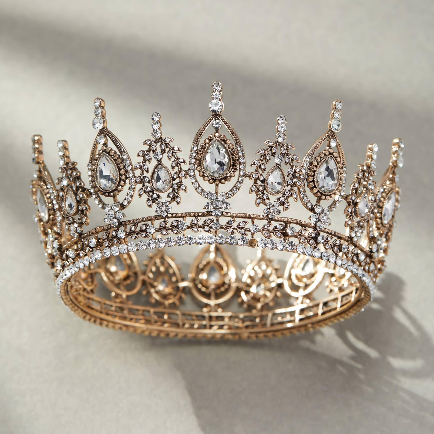 Royal Queen Crowns King's Round Crown Party Metall Tiara Haarschmuck