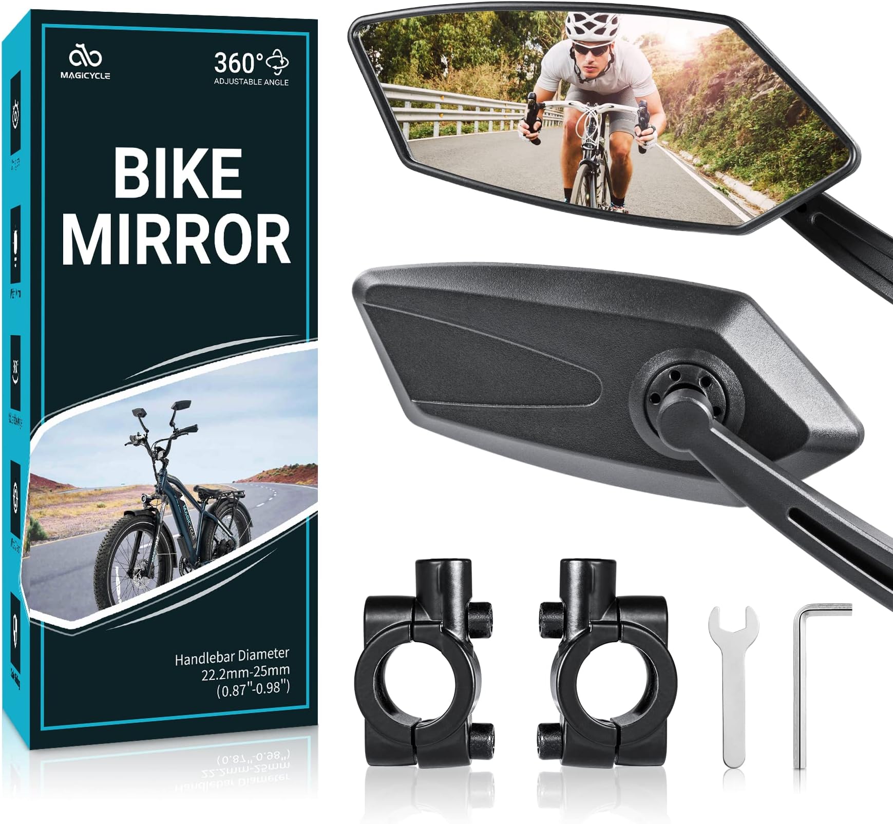 Amazon.com: REEZER - Bicycle mirror - Electric bike mirror - Electric ...