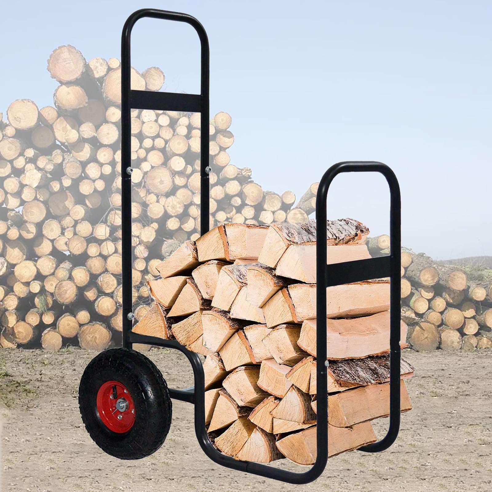 Amazon.com: Sporty's Rolling Wood Log Cart : Office Products