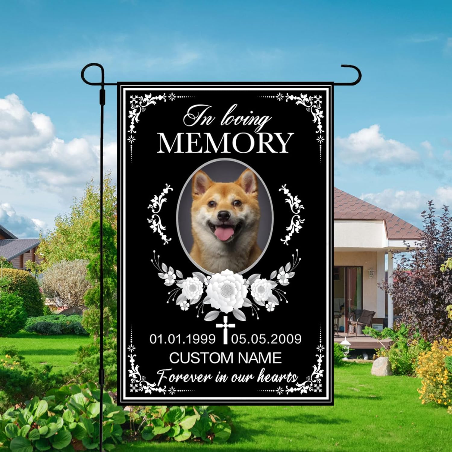 Amazon.com : Custom Memorial Pet Flags, Personalized Memorial Pet ...