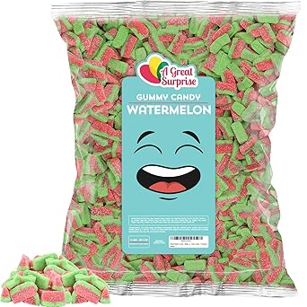 Amazon.com : Watermelon Gummy Candies – Gummy Watermelon Slices – Sour ...