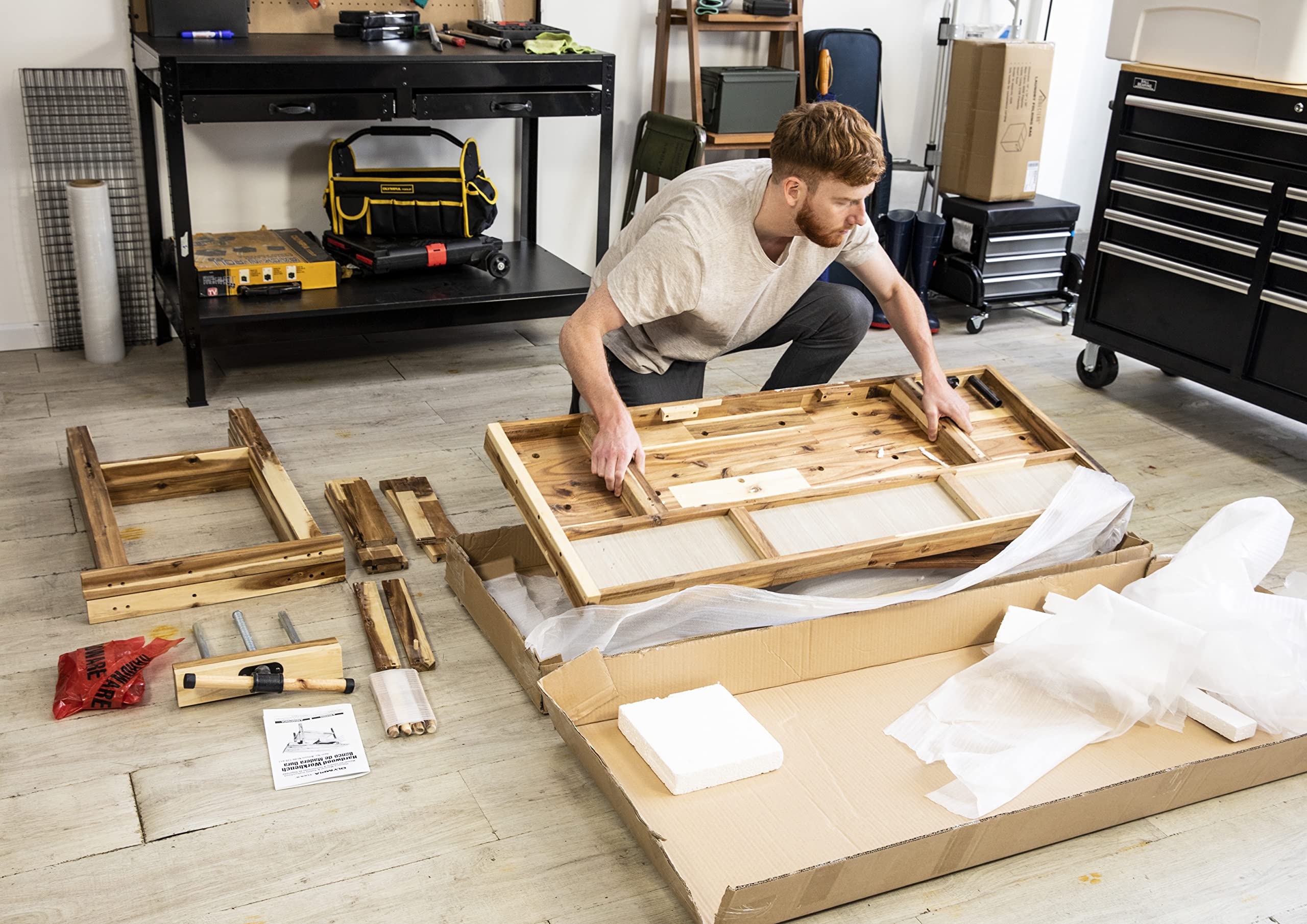 Snapklik.com : Olympia Tools 48-Inch Wood Workbench - 330 Lbs Weight ...