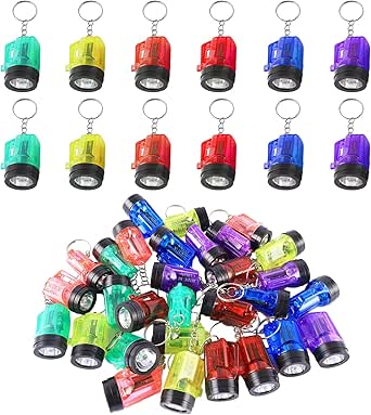 Indrnif Pack of 30 Mini Torch Key Ring Small Children's Torch 4 cm LED ...