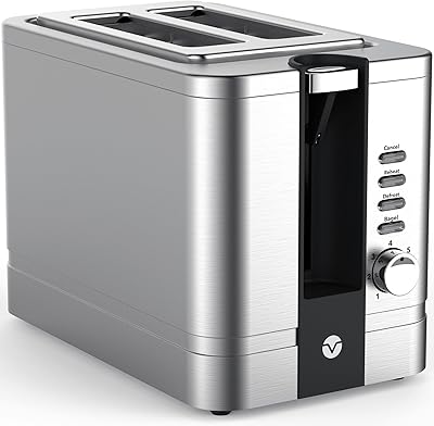 Amazon.com: KRUPS KH754 Silver Art Collection 2-Slice Toaster with Bun ...