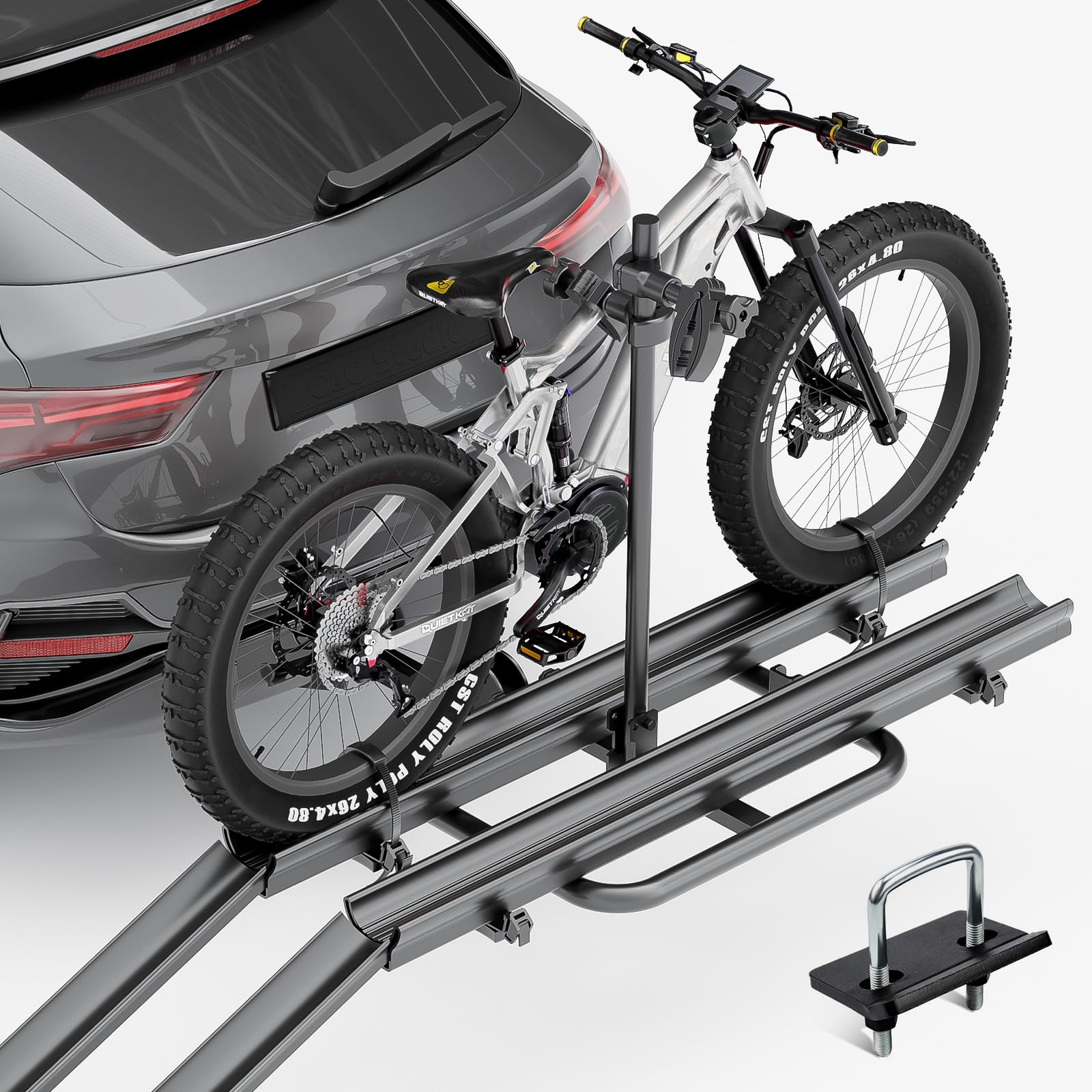 Amazon.com: YZONA 2 EBike Rack with Ramp, up to 4.8" Fat Tire Carrier ...