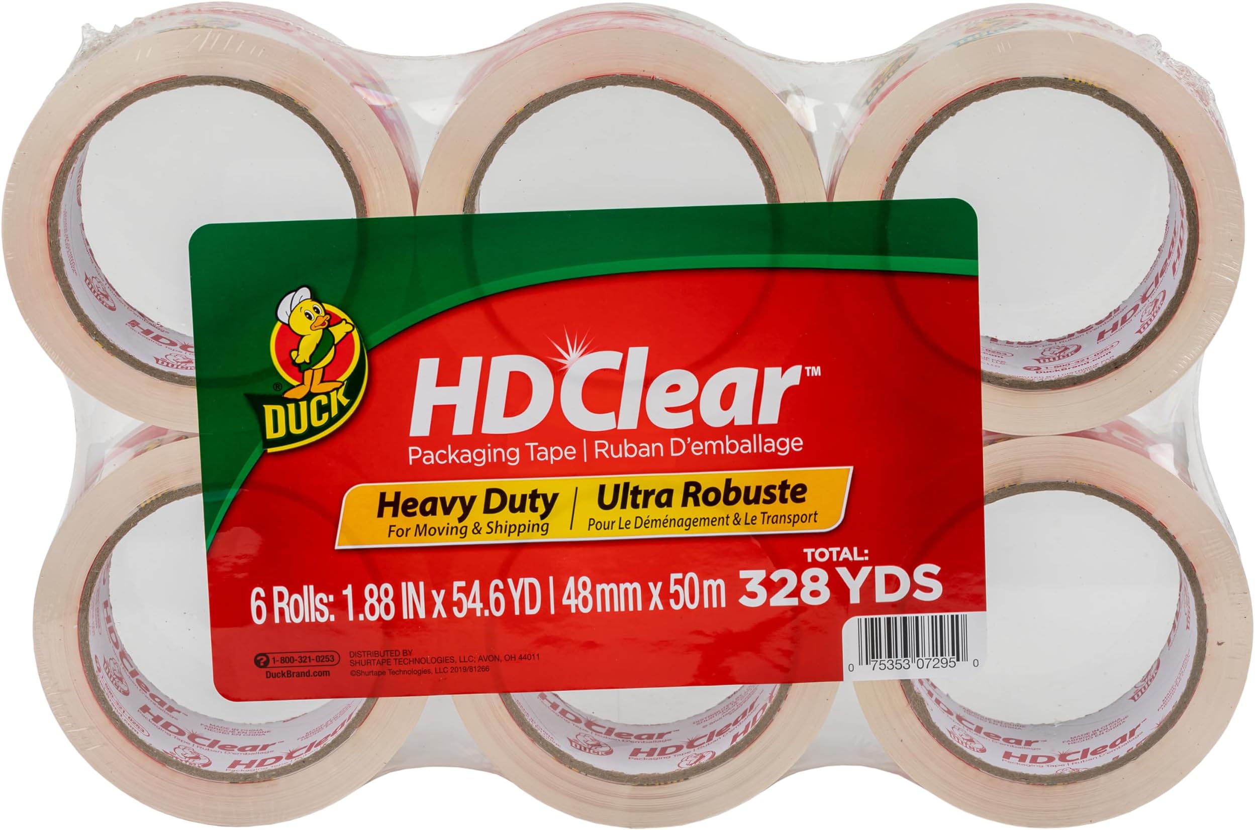 Clear Packing Tape, Heavy Duty Packaging Tape for Moving Shipping ...