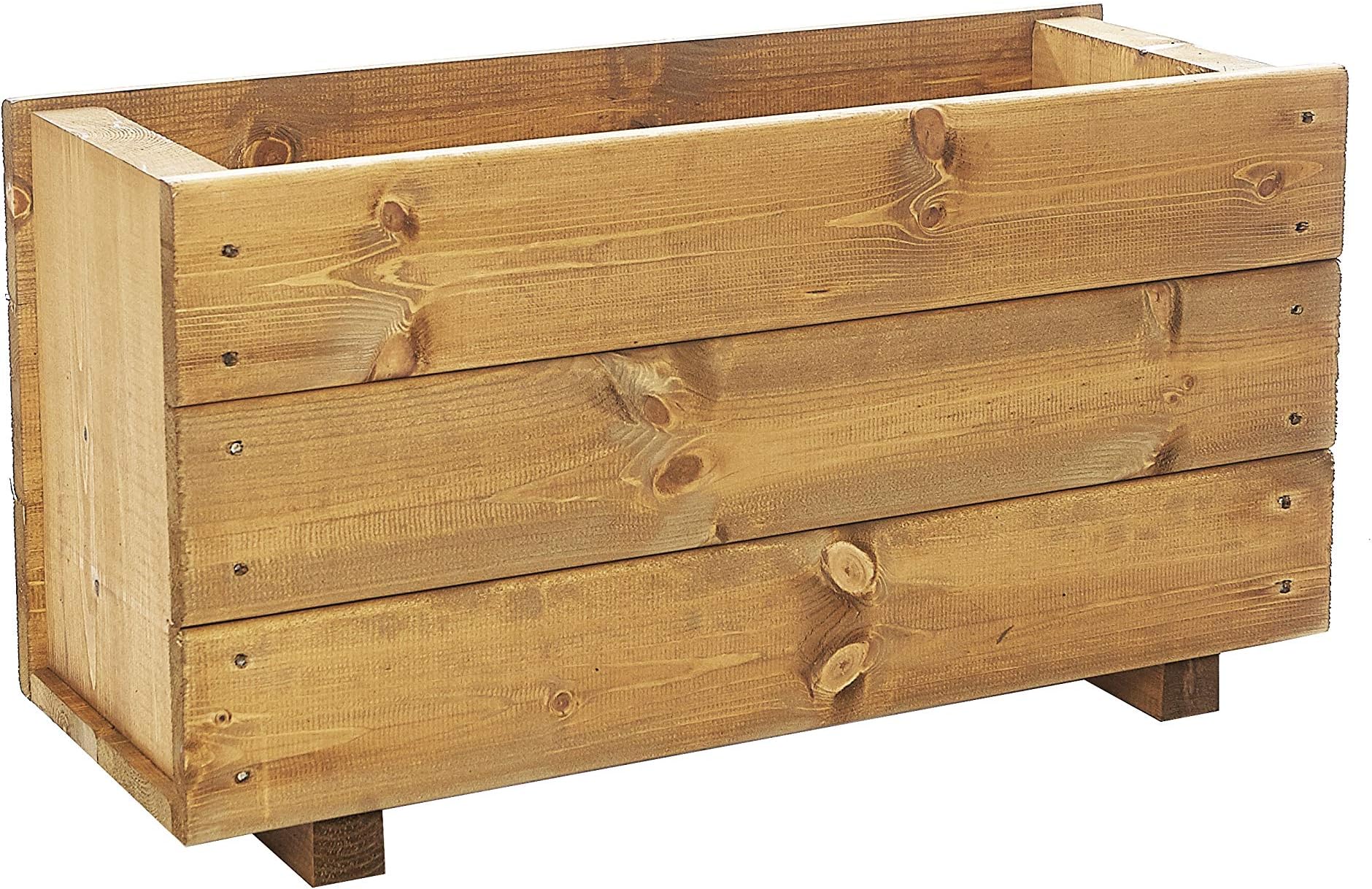 RUDDINGS WOOD Deep Wooden Trough Garden Planter Flower Box : Amazon.co ...