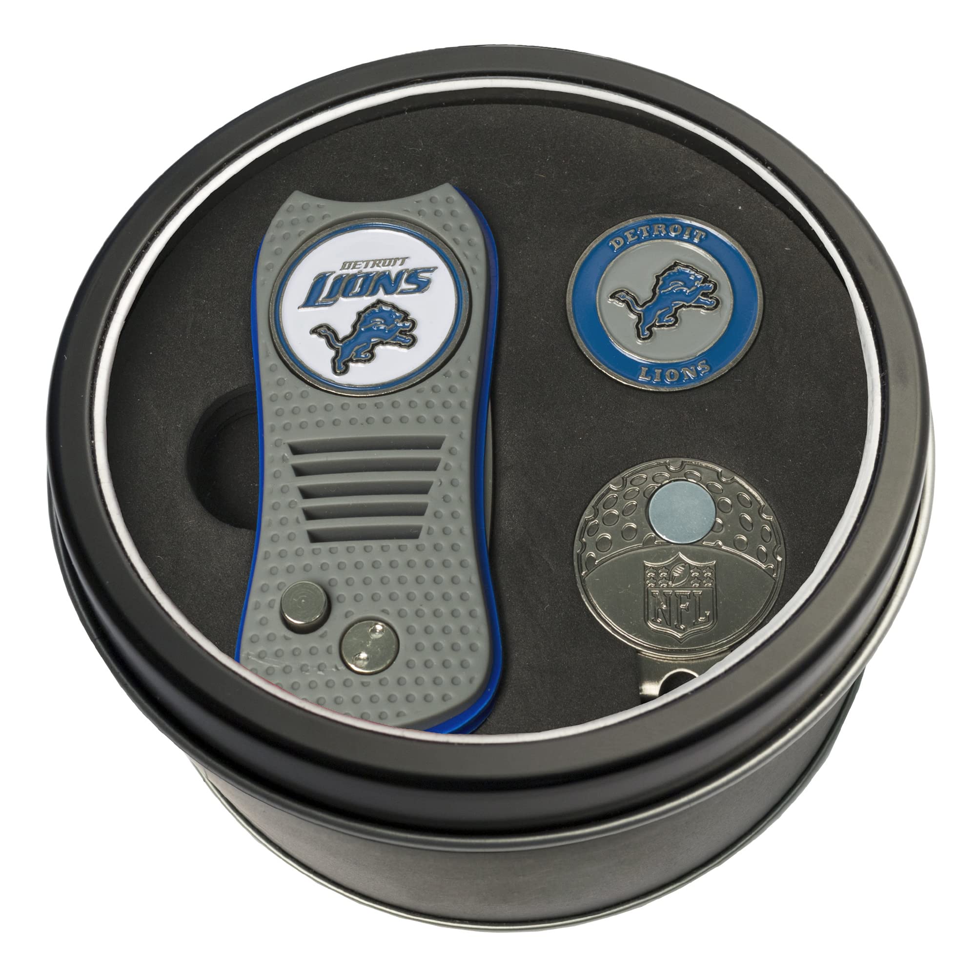 Snapklik.com : Team Golf NFL Detroit Lions Tin Ball Marker Gift Set