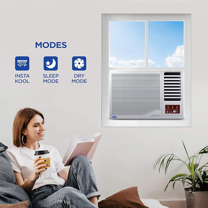 Carrier Window AC, 1.5 Ton Capacity - BEE-Approved, 4-Star Rated (White ...