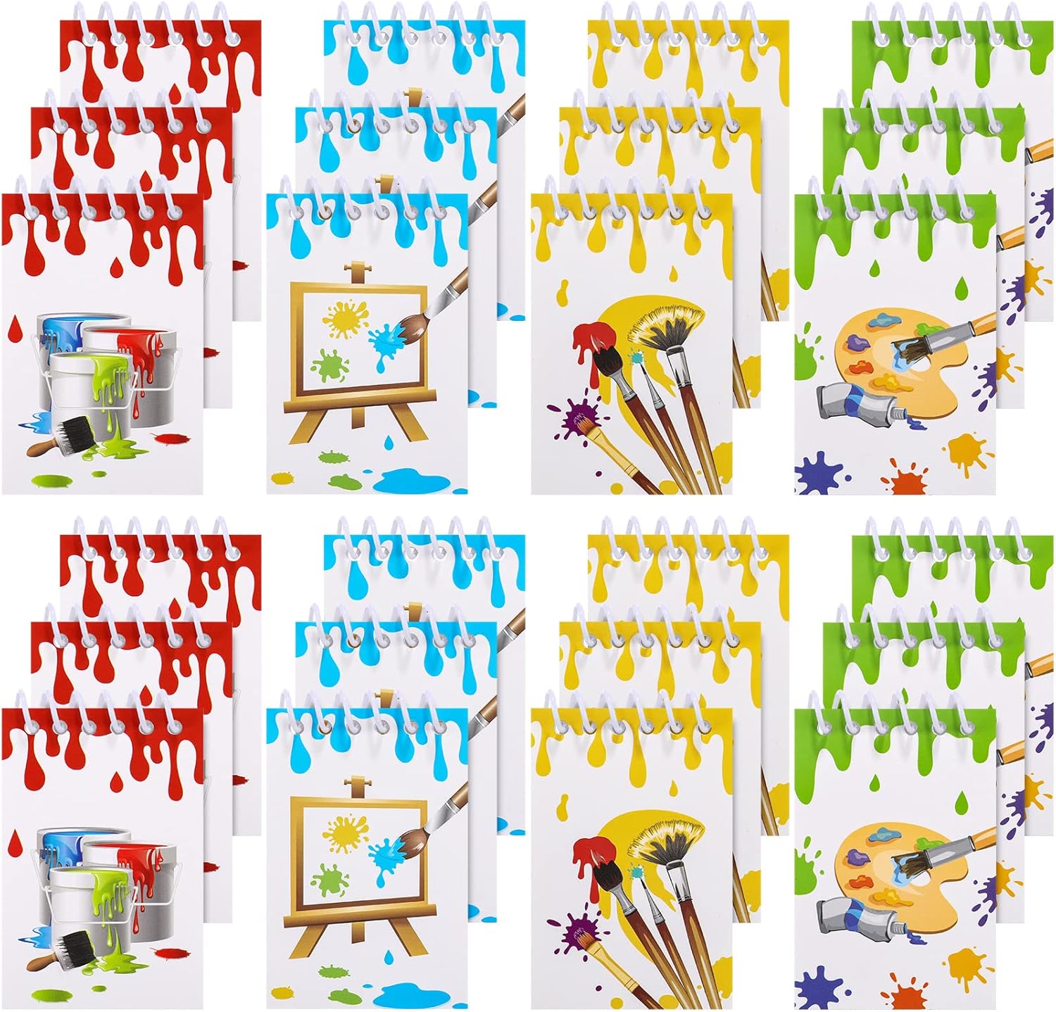 Amazon.com: 24 Pcs Art Painting Party Mini Notebooks Paint Art Party ...