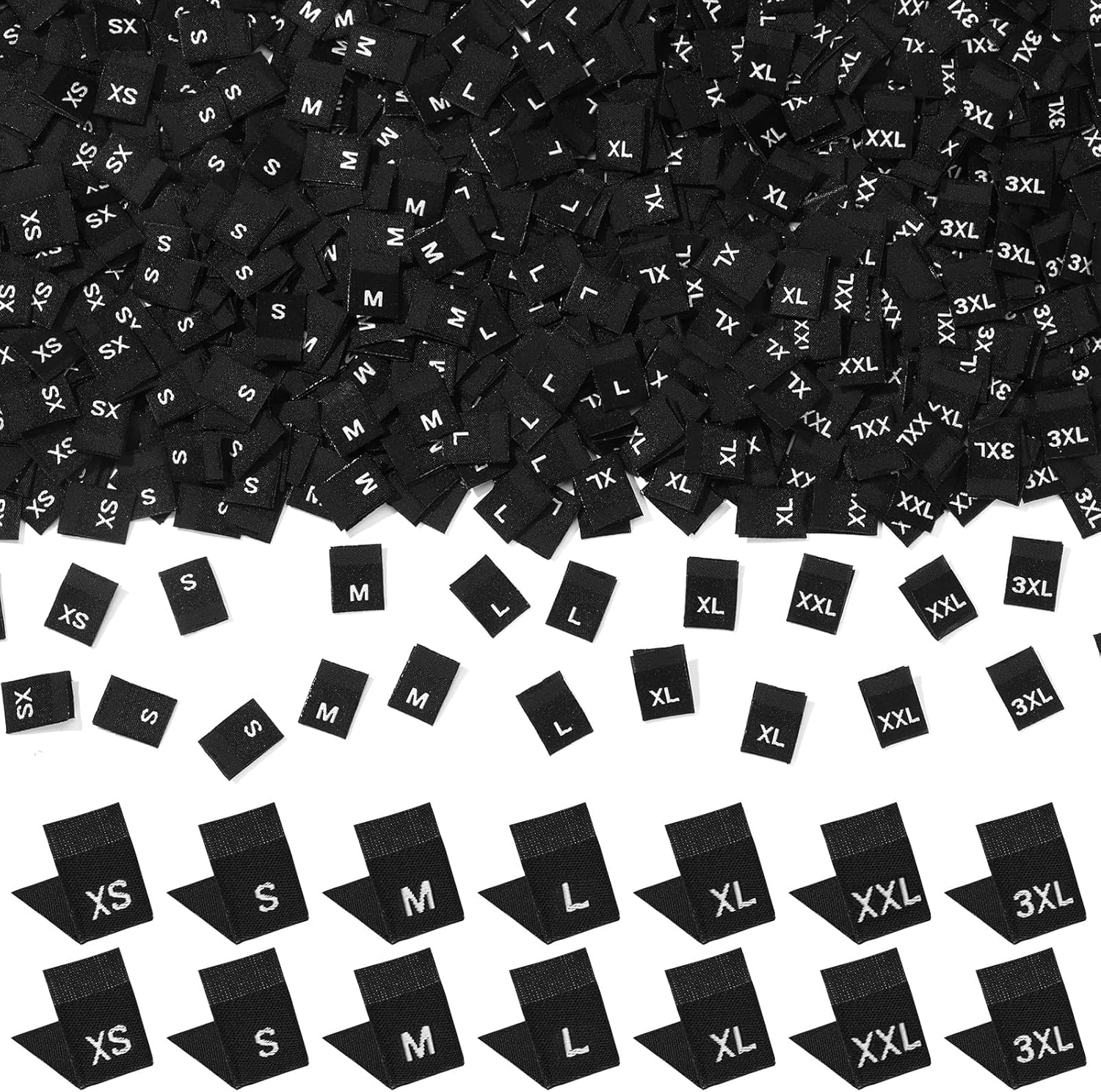 Amazon.com: HunnmingRe 700 Pieces Clothing Size Tags Sewing Woven ...