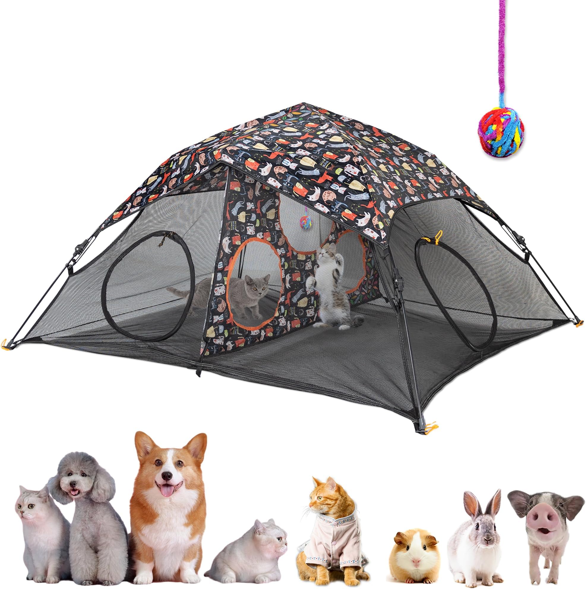 Amazon.com : Catio Outdoor Cat Enclosures Tent, 3 Tier Outside Cat ...