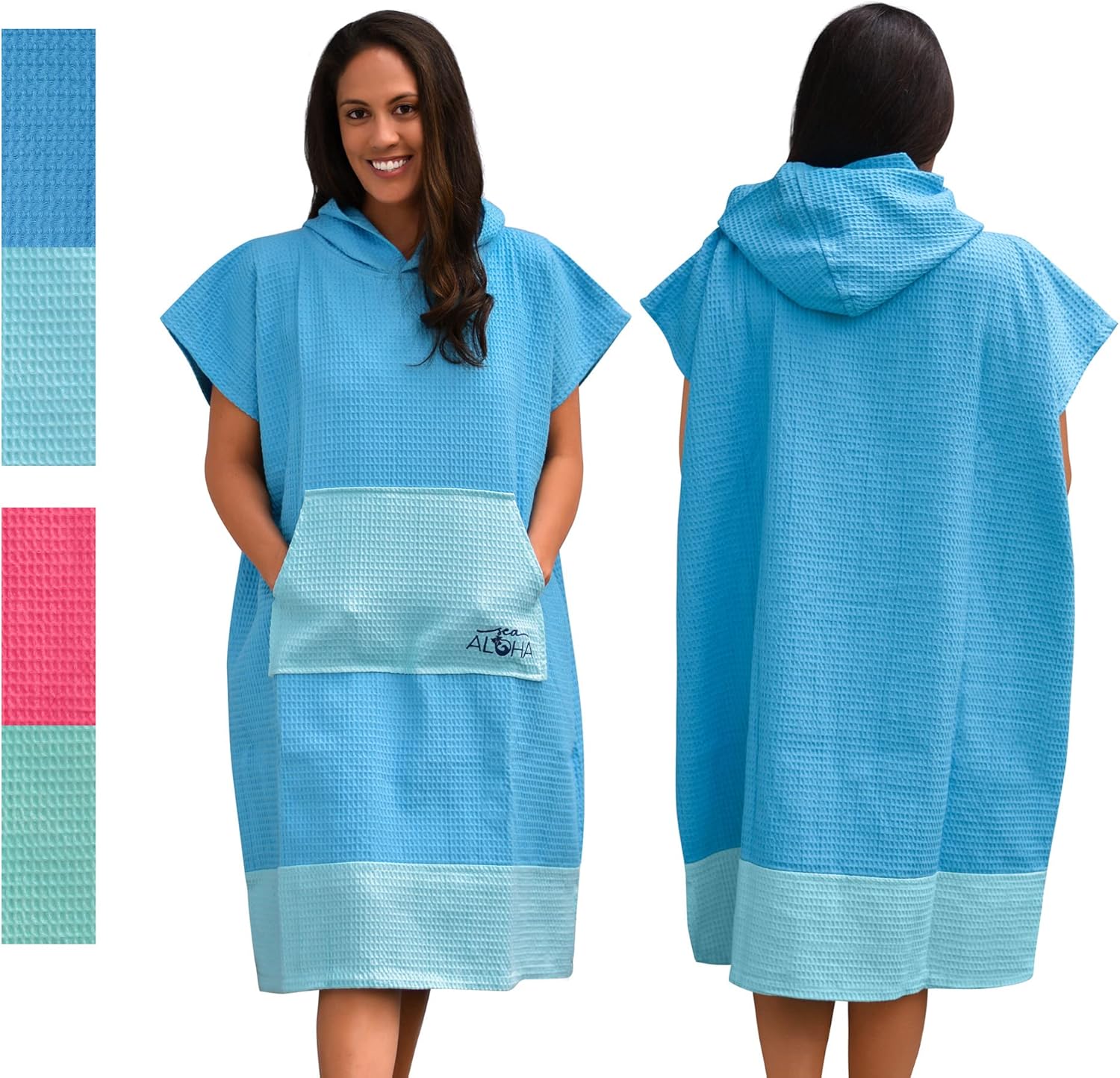 Amazon.com: Sea Aloha Surf Poncho Women - Towel Poncho - Hooded Towel ...