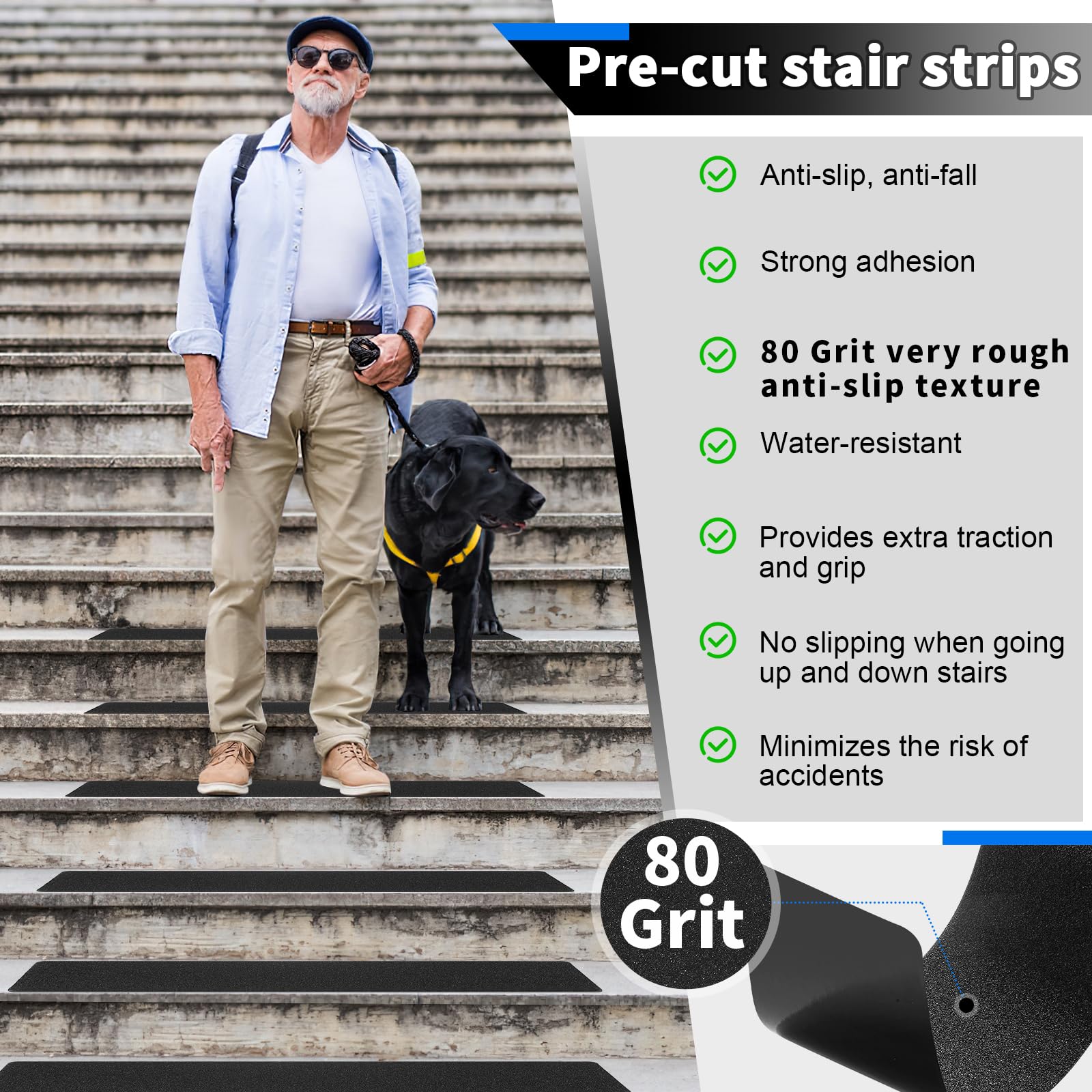 Snapklik.com : SMILOOL Outdoor Stair Treads Non-Slip Step Strips For ...
