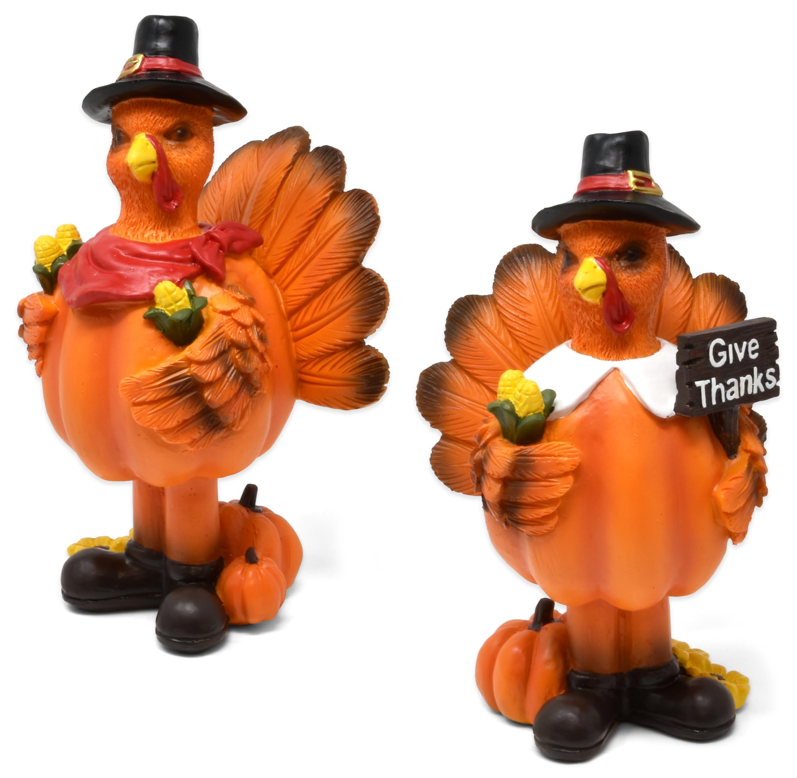 Amazon.com: Gift Boutique 2 Pcs Thanksgiving Turkey Table Decor Fall ...