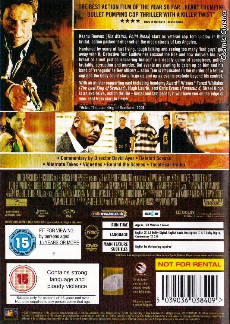 Street Kings [DVD] [2008]: Amazon.co.uk: Keanu Reeves, Forest Whitaker ...