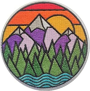Amazon.com: PatchClub Mountain and River Adventure Outdoor Patch, 3 in ...