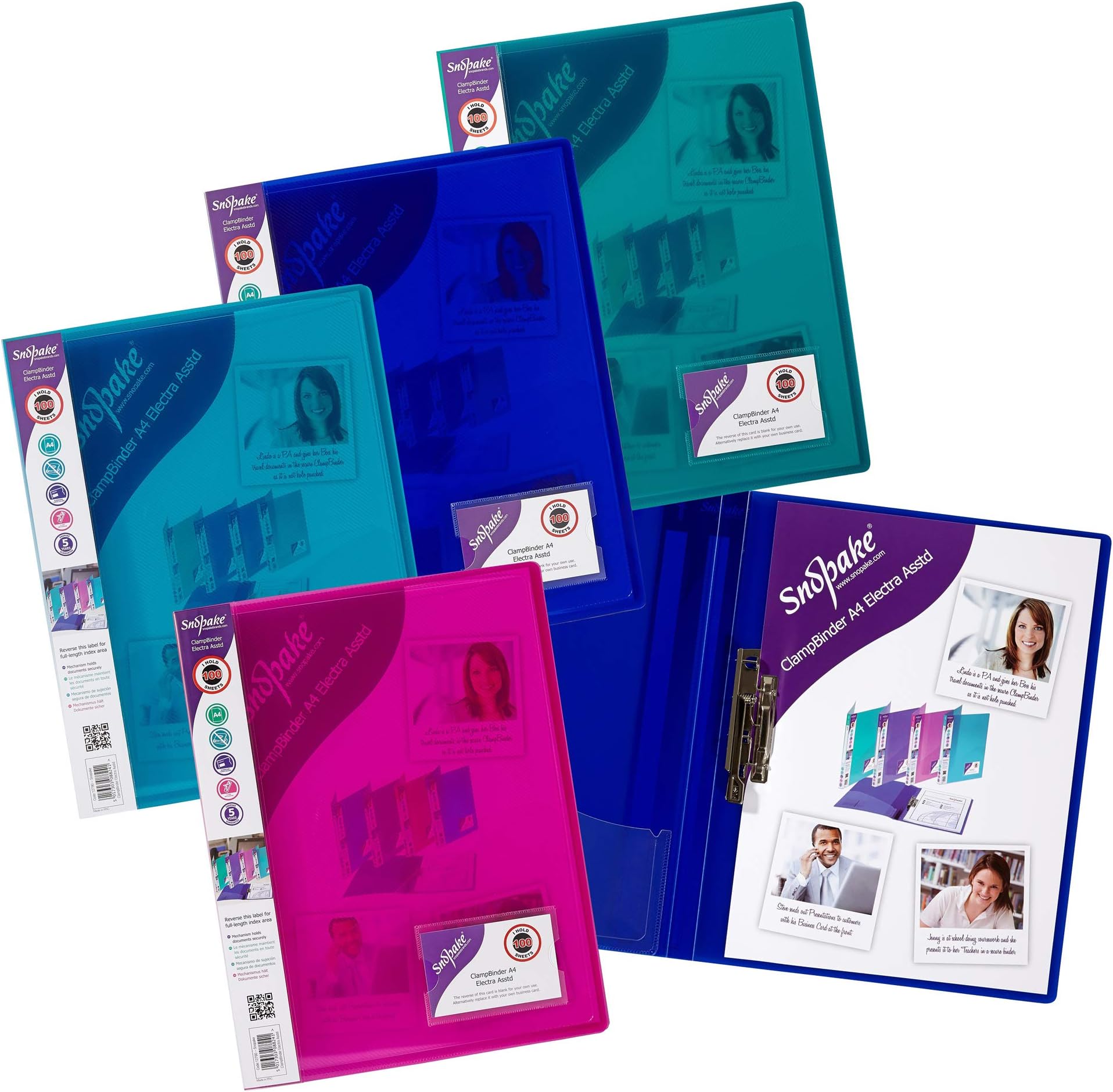 Tiger 1 x A4 Press 'N' Clamp File Storage Folder Plastic/Metal Display ...