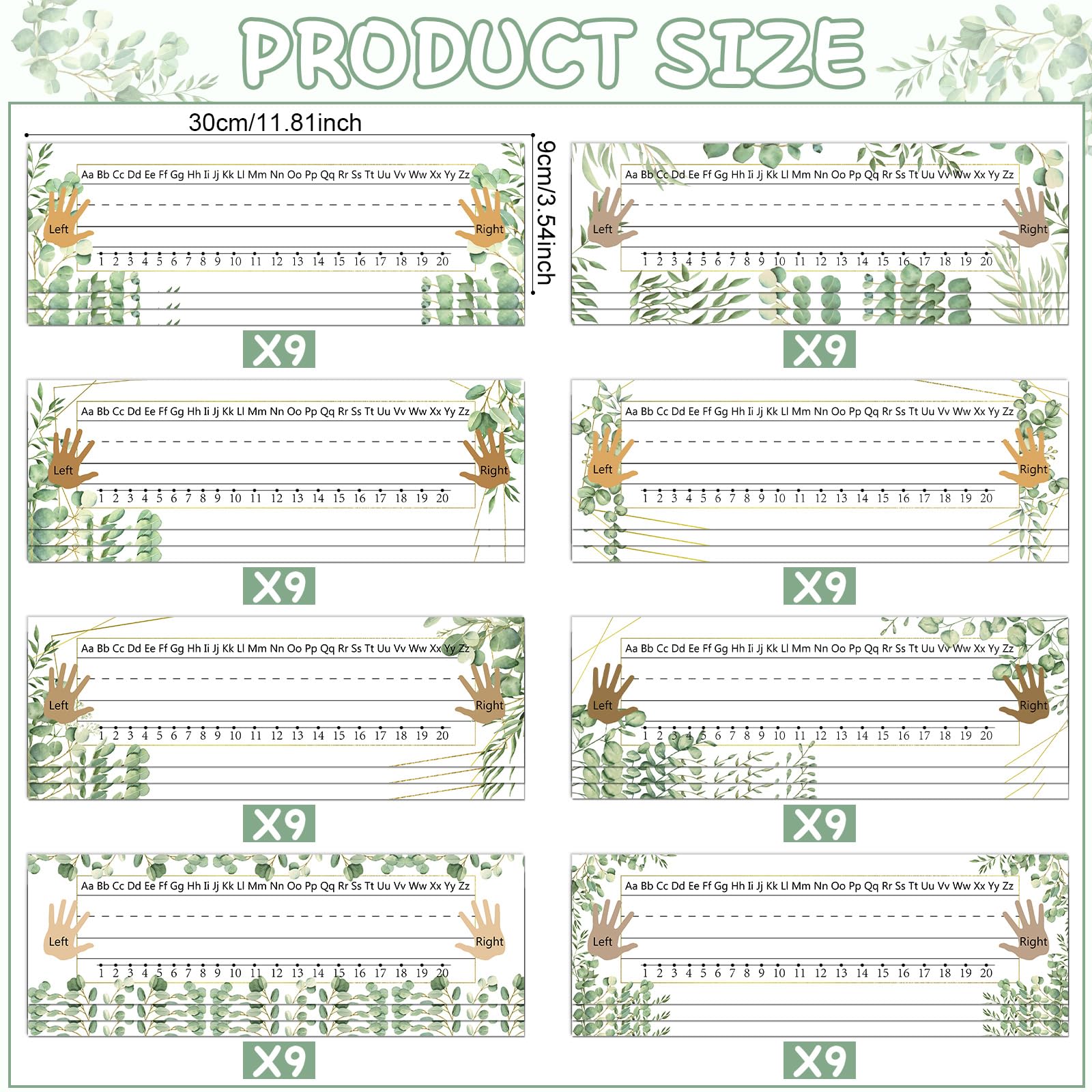 Snapklik.com : 72 Pcs Eucalyptus Name Plates For Desks Classroom ...