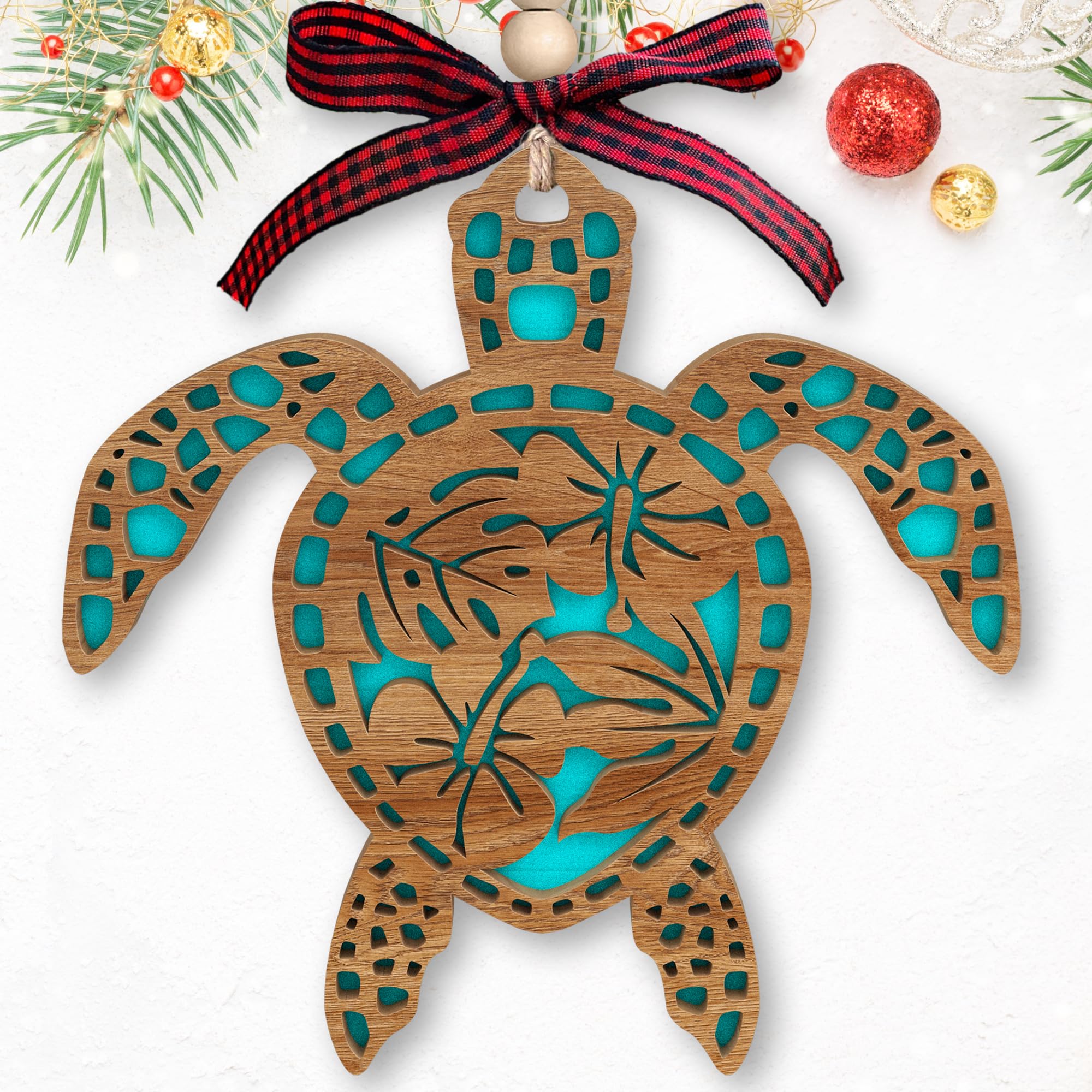 Amazon.com: Turtle Ornament - Sea Turtle Christmas Ornament, Sea Turtle ...