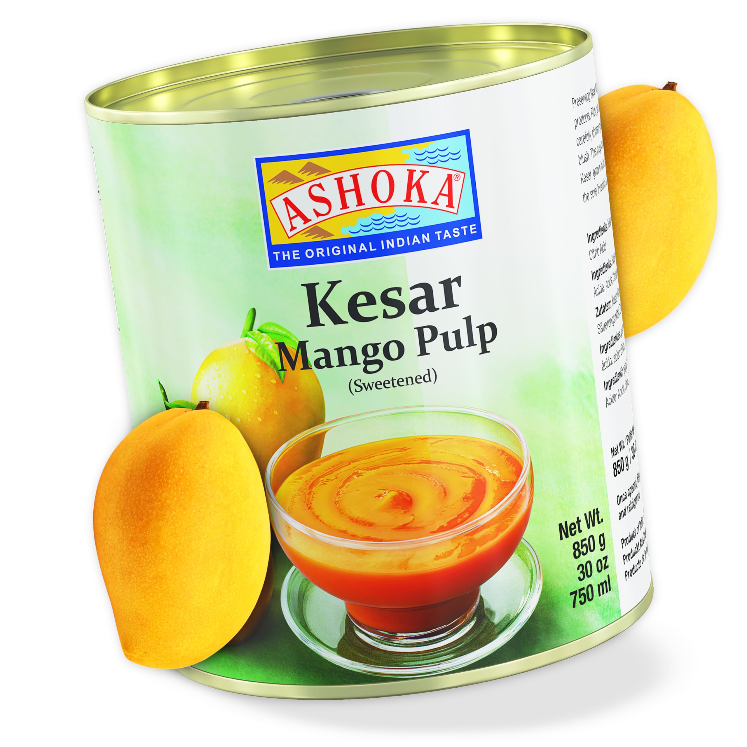 Snapklik.com : Ashoka Premium Mango Puree, Sweetened Kesar Mango Pulp ...