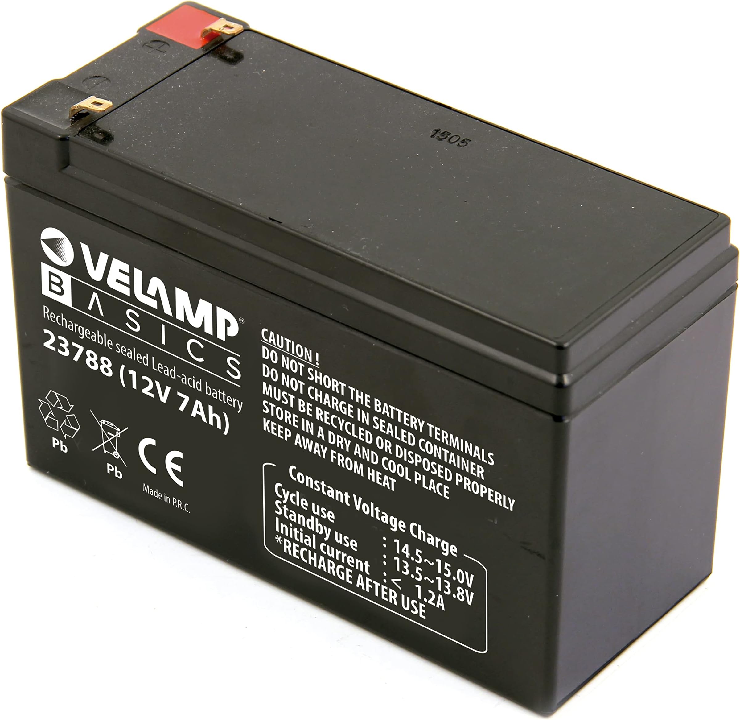 12V 7Ah wiederaufladbare Bleibatterie. FASTON Steckverbinder: Amazon.de
