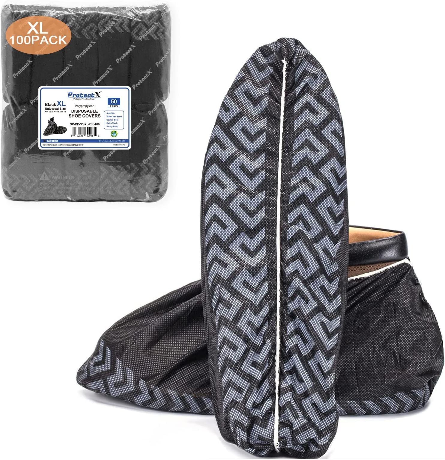 Premium Disposable Shoe Covers – 100 Pack (50 Pairs) Durable XL Booties ...
