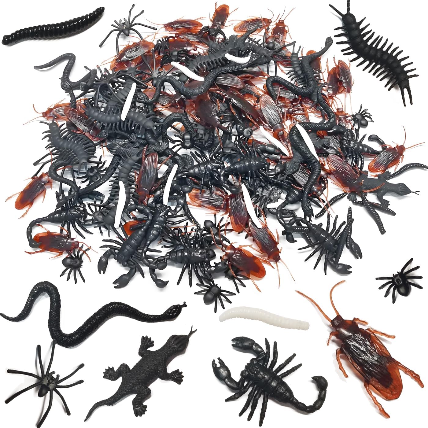 Amazon.com: TIHOOD 155PCS Realistic Fake Bug Trick Joke Decoration ...