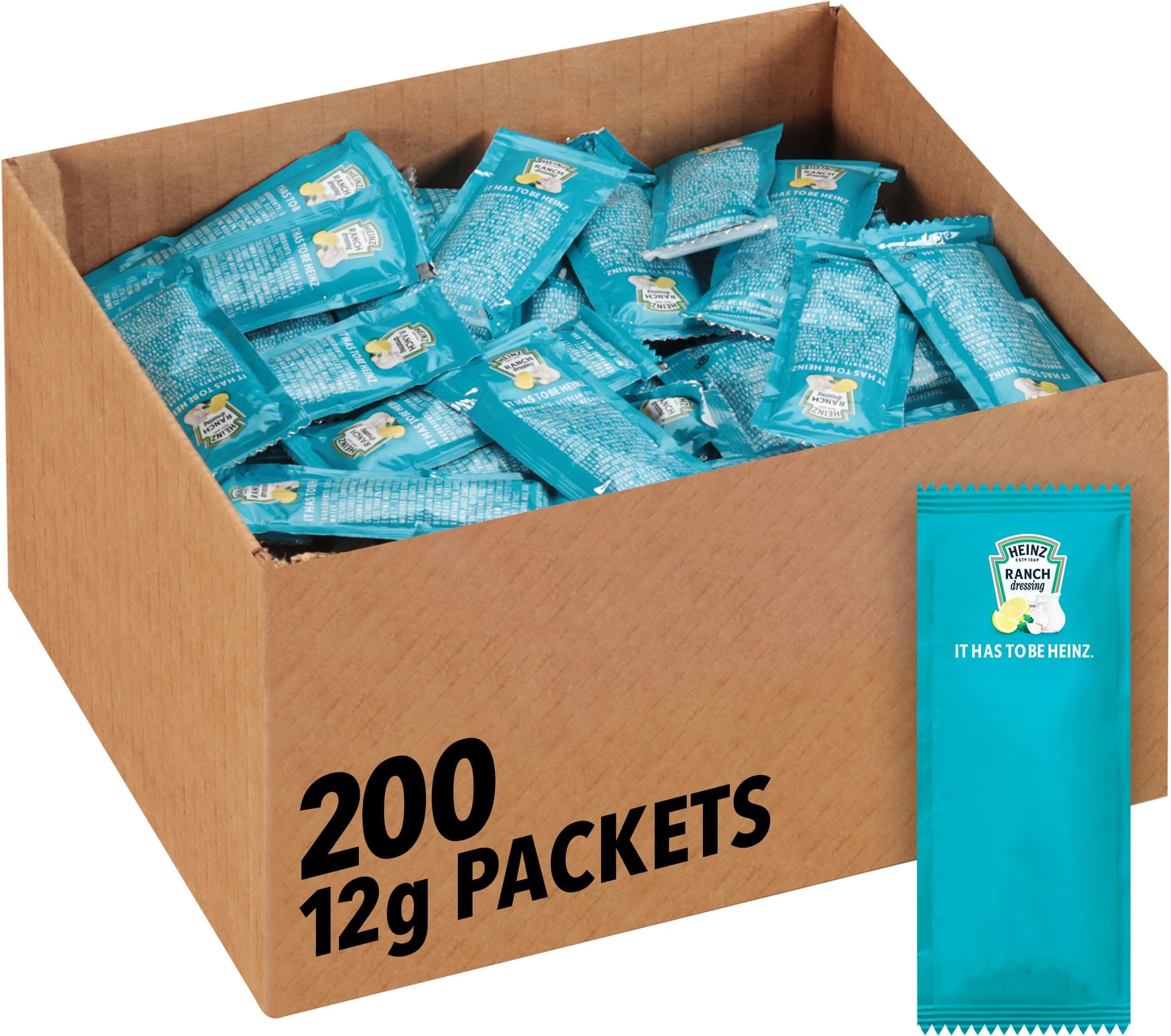 Amazon.com : Heinz Ranch Single Serve Packet (0.42 Oz Packets, Pack of ...