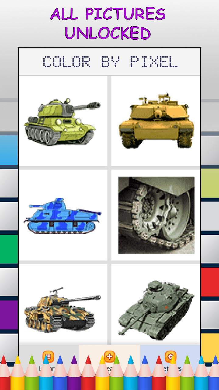 Buy Tanks Color by Number - No Ads Pixel Art Game - Coloring Book Pages ...