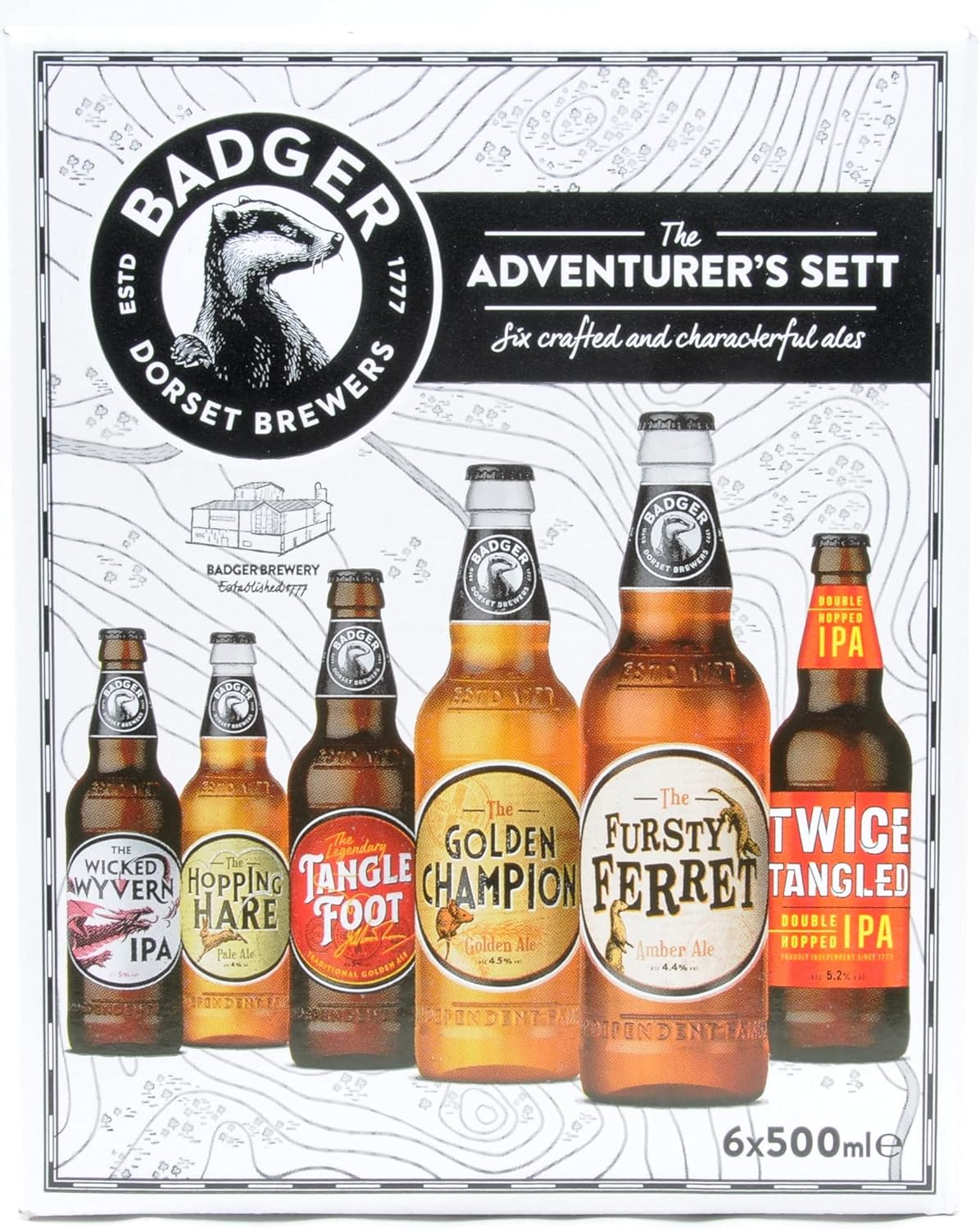 Badger Brewery Adventurers Beer Set, 6 x 500ml : Amazon.co.uk: Grocery
