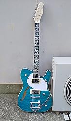 Amazon | ZUWEI tele カスタムショップシリーズテレキャスターセミホローエレクトリックギタージャズトレモロビグスビーブリッジ ...