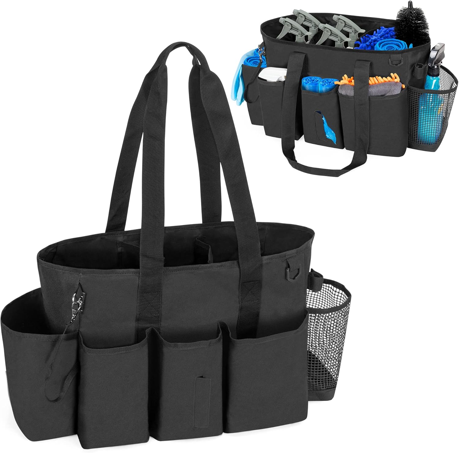 LoDrid Tote Cleaning Caddy with Dividers for Cleaning Supplies ...