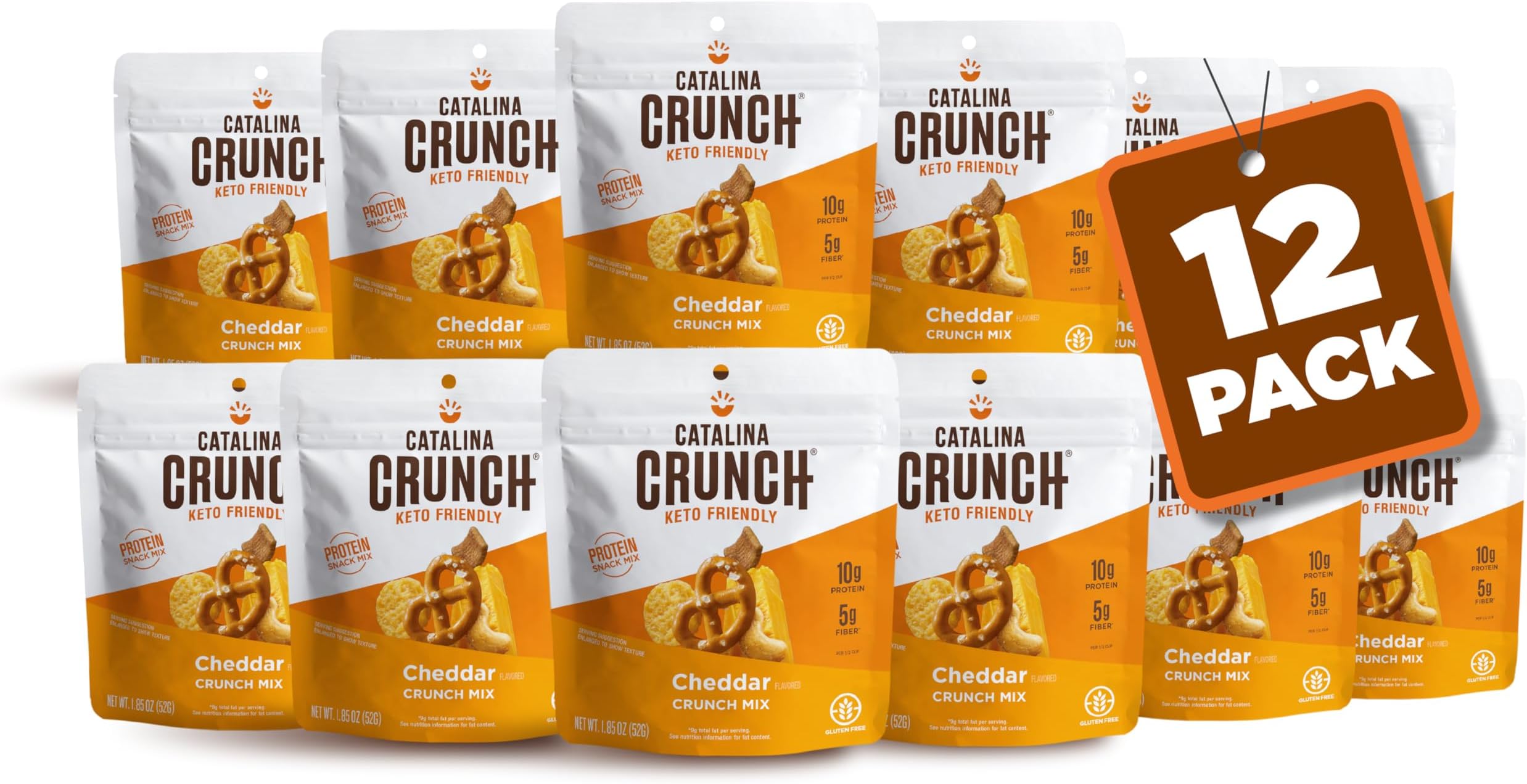 Amazon.com: Catalina Crunch Mix Cheddar Protein Snack Mix | Grab & Go ...