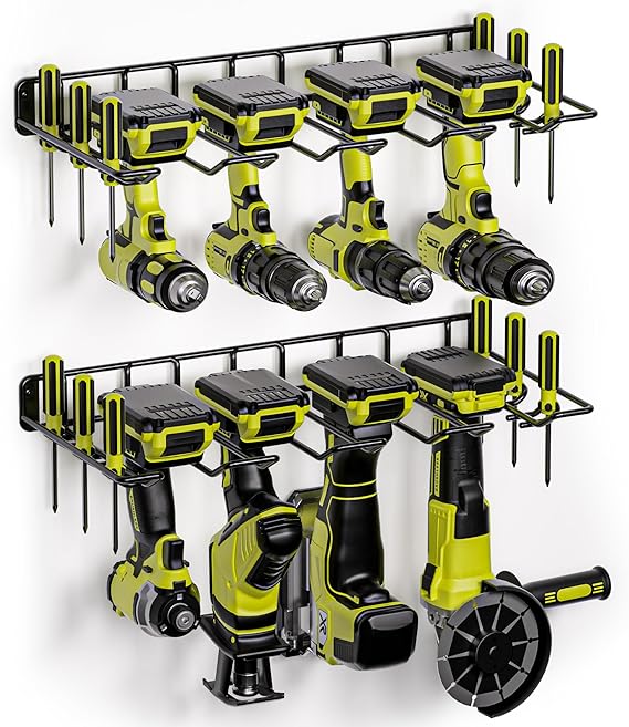 Amazon.com: Amoowis Drill Holder, Power Tool Organizer Wall Mount 8 ...