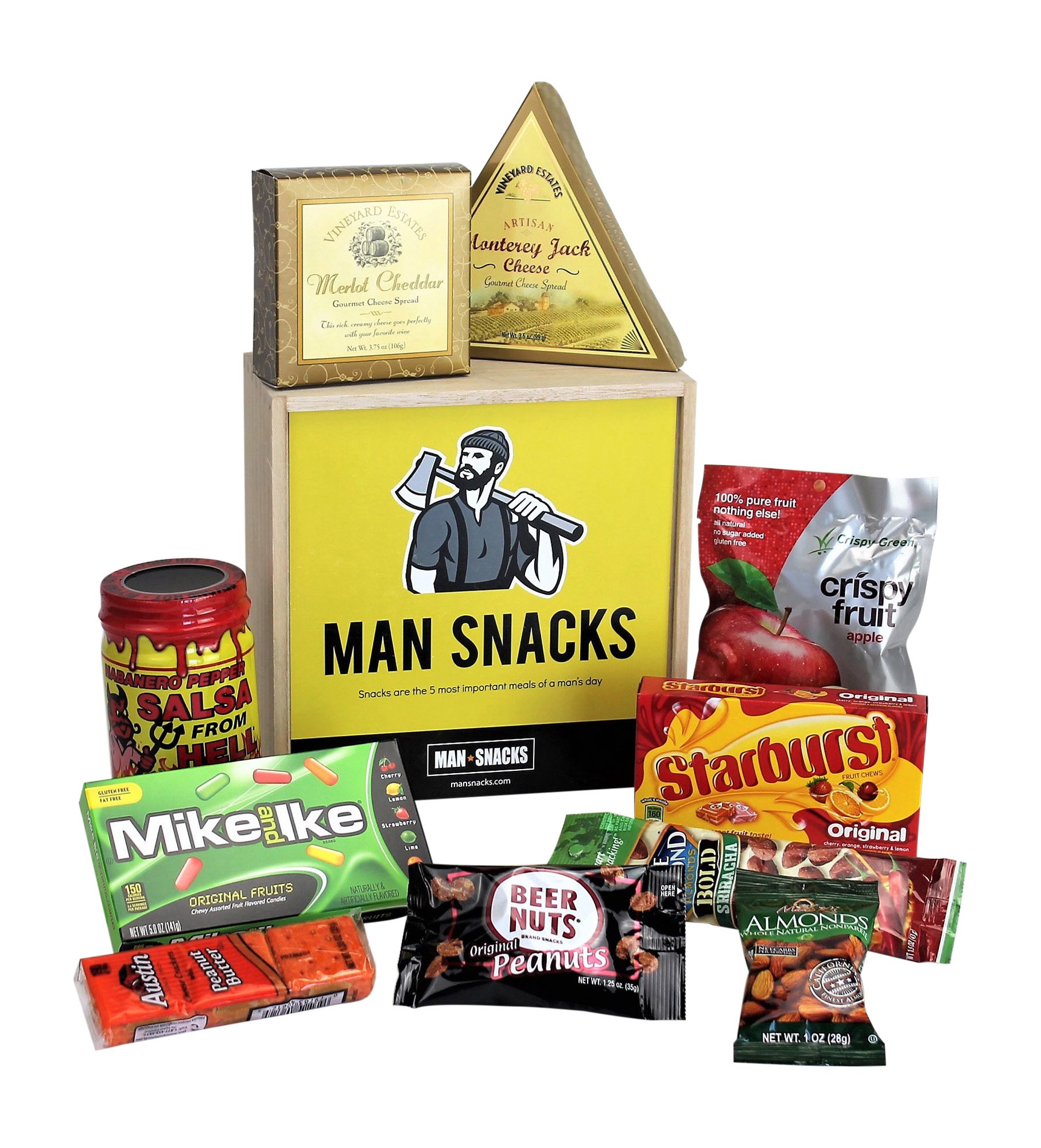 Man Snacks Manly Snacks Packed In A Manly Wooden Box | Desertcart Angola