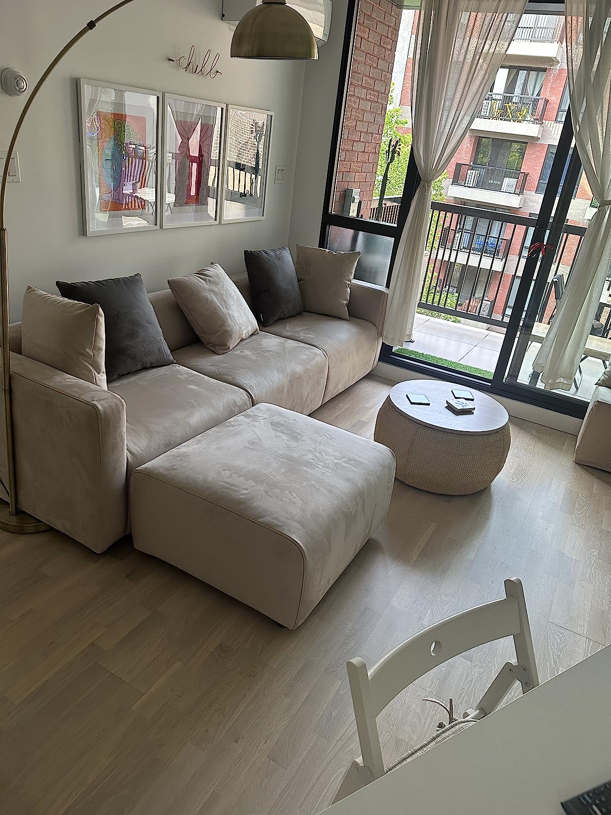 $12/mo - Finance Acanva Luxury L-Shaped Upholstery Convertible Modular ...