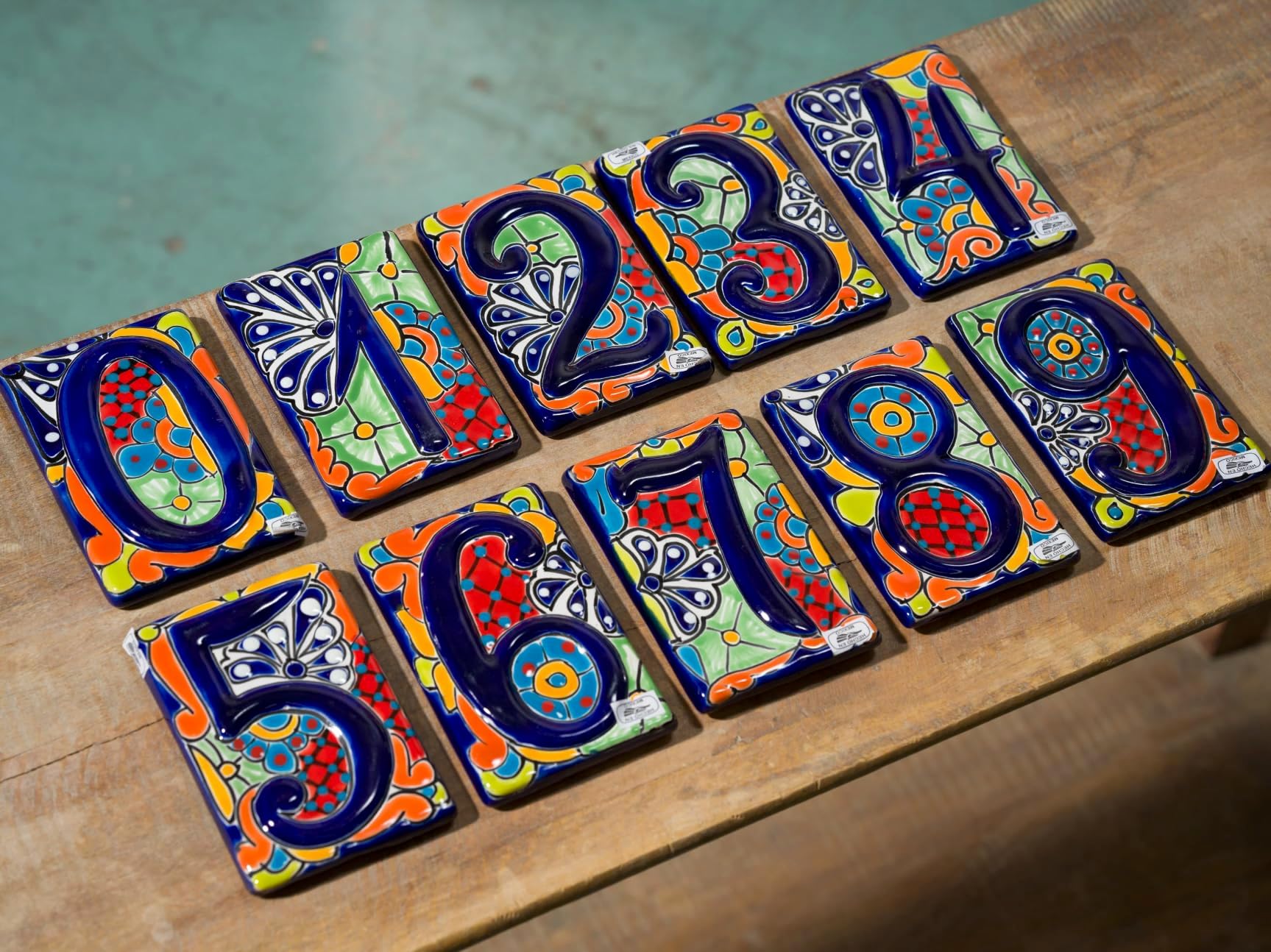 Amazon.com: Handmade Ceramic Address Number House Numbers Ceramic Tile ...