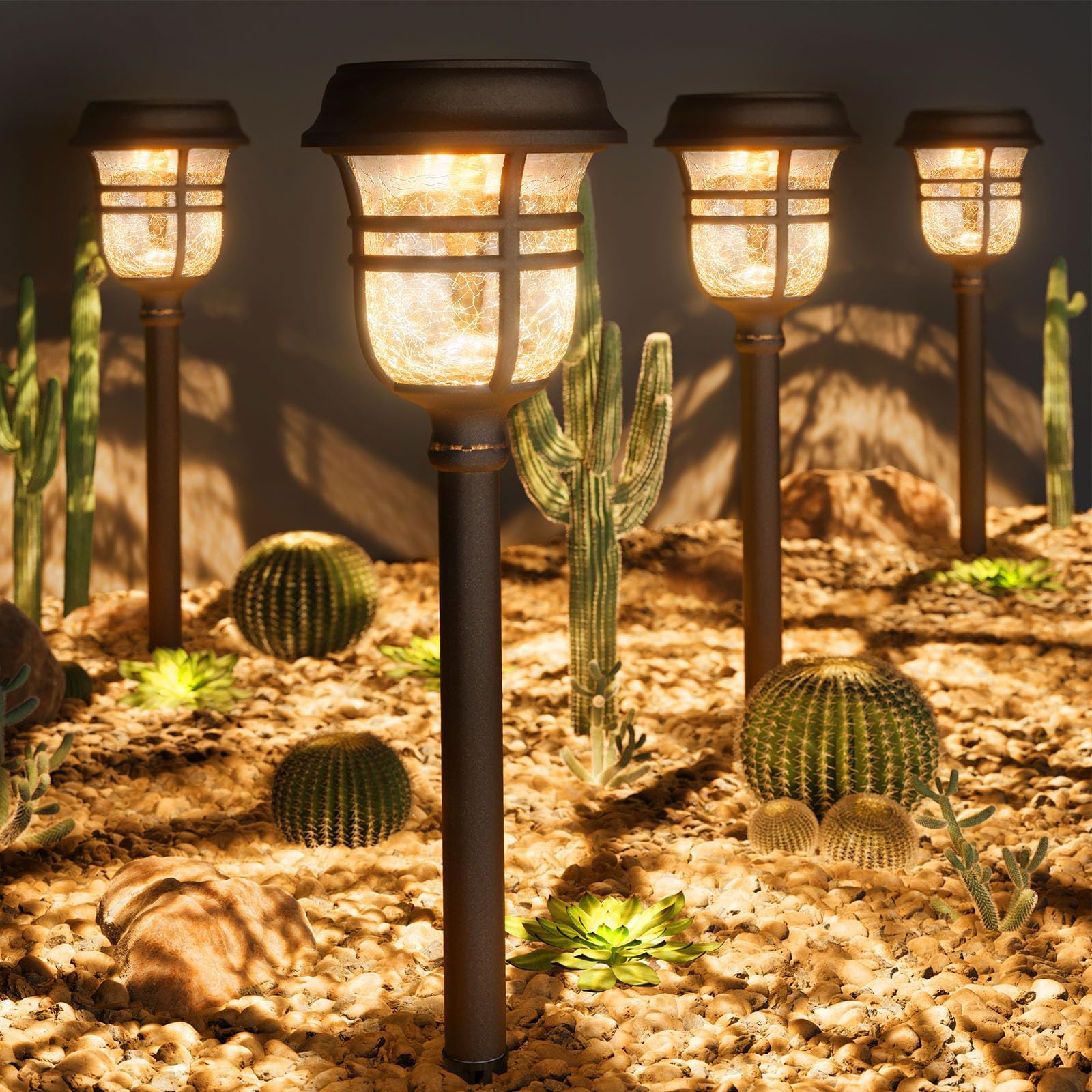 LETMY 8 Pack Solar Pathway Lights + 4 Pack Solar Swaying Lights ...