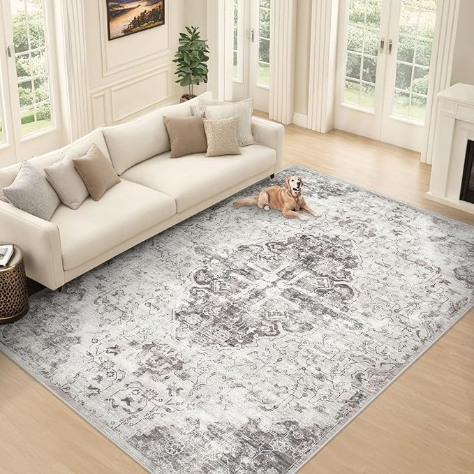 Amazon.com: Area Rugs 5x7 Living Room Rug: Large Washable Rugs 5x7 Boho ...