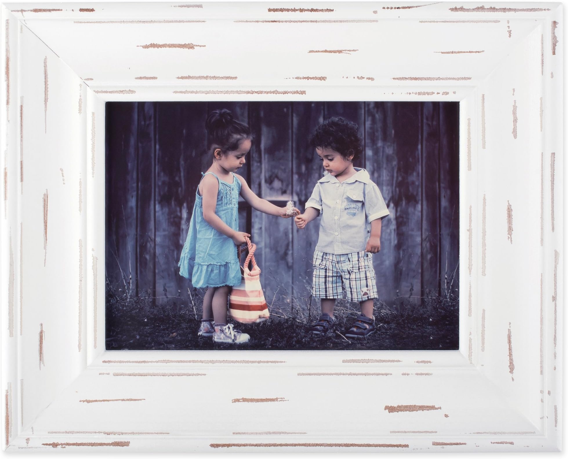 Amazon.com - 5 x 7 Wooden Frame Distressed White 2 Pack