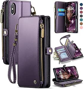 Amazon.com: Defencase Compatible with iPhone X/XS Case Wallet with RFID Blocking Card Holder for ...