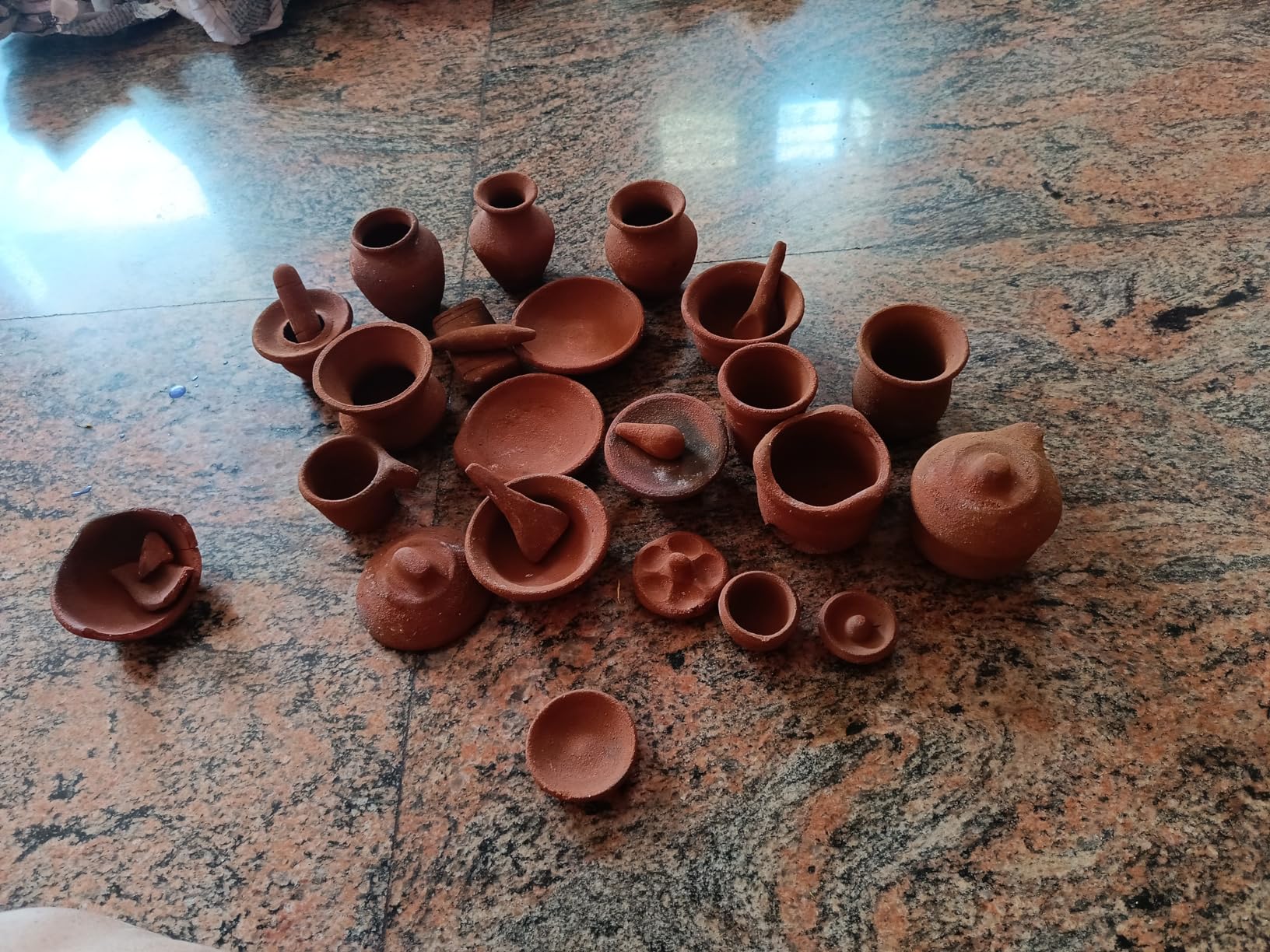 Buy Handmade Real Miniature Cooking Set of 30 Pieces/ Terracotta ...