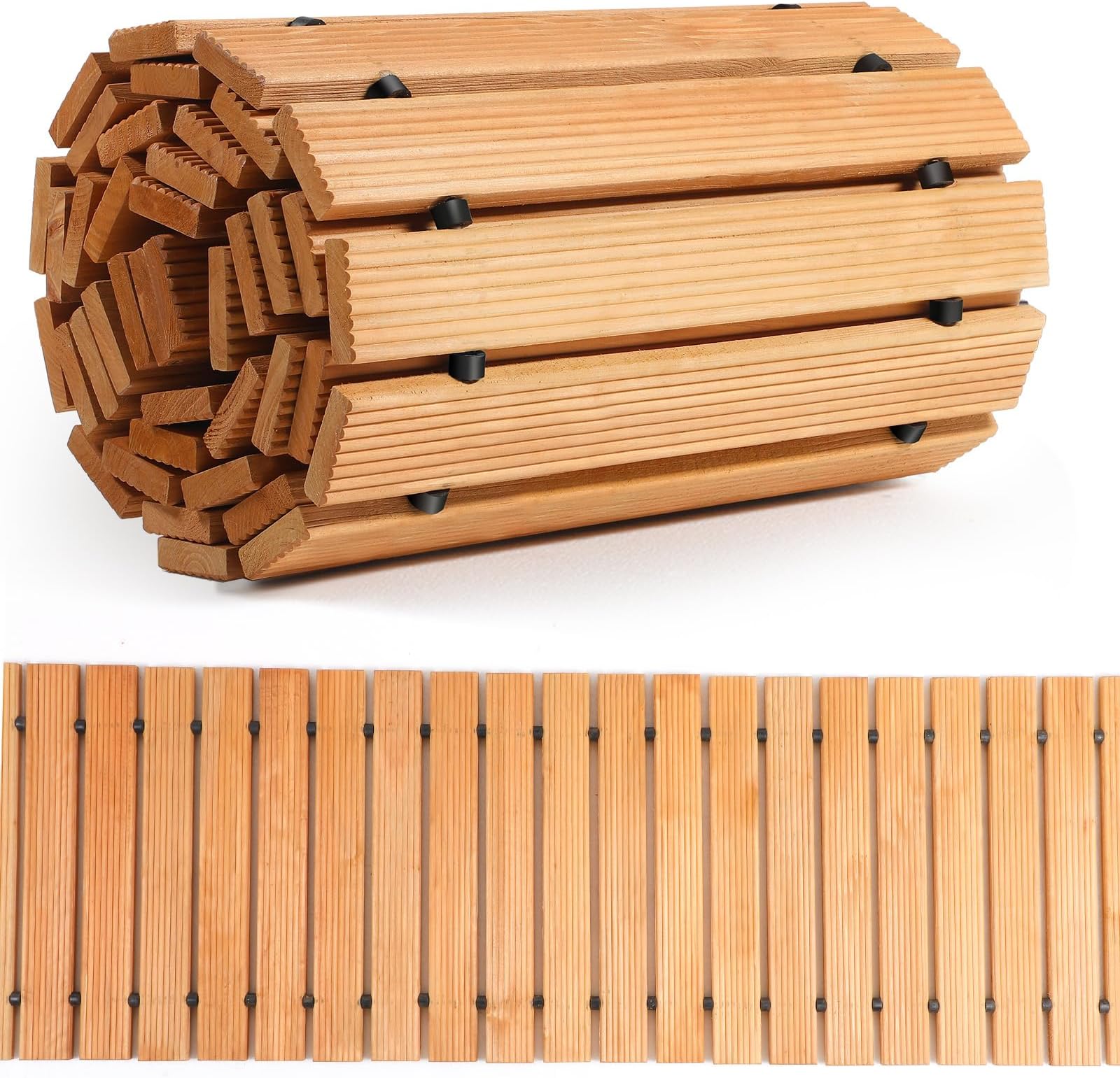 Amazon.com : Tatuo 1 Pack 8 FT Wooden Garden Pathway Roll Out Straight ...