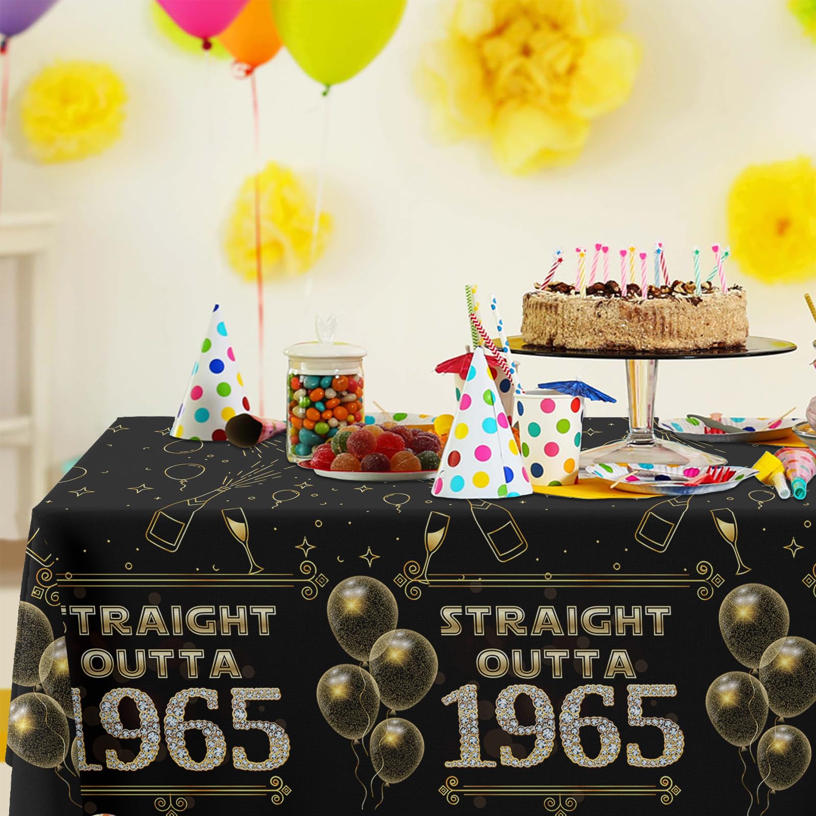 Snapklik.com : Straight Outta 1965 Tablecloths Cheer To 60 Years Table ...