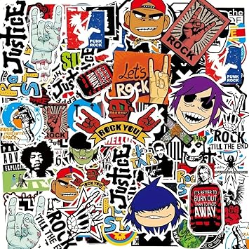 Amazon.com: CHNLML Cool Punk Rock Band Stickers 100PCS Pack - Vinyl ...