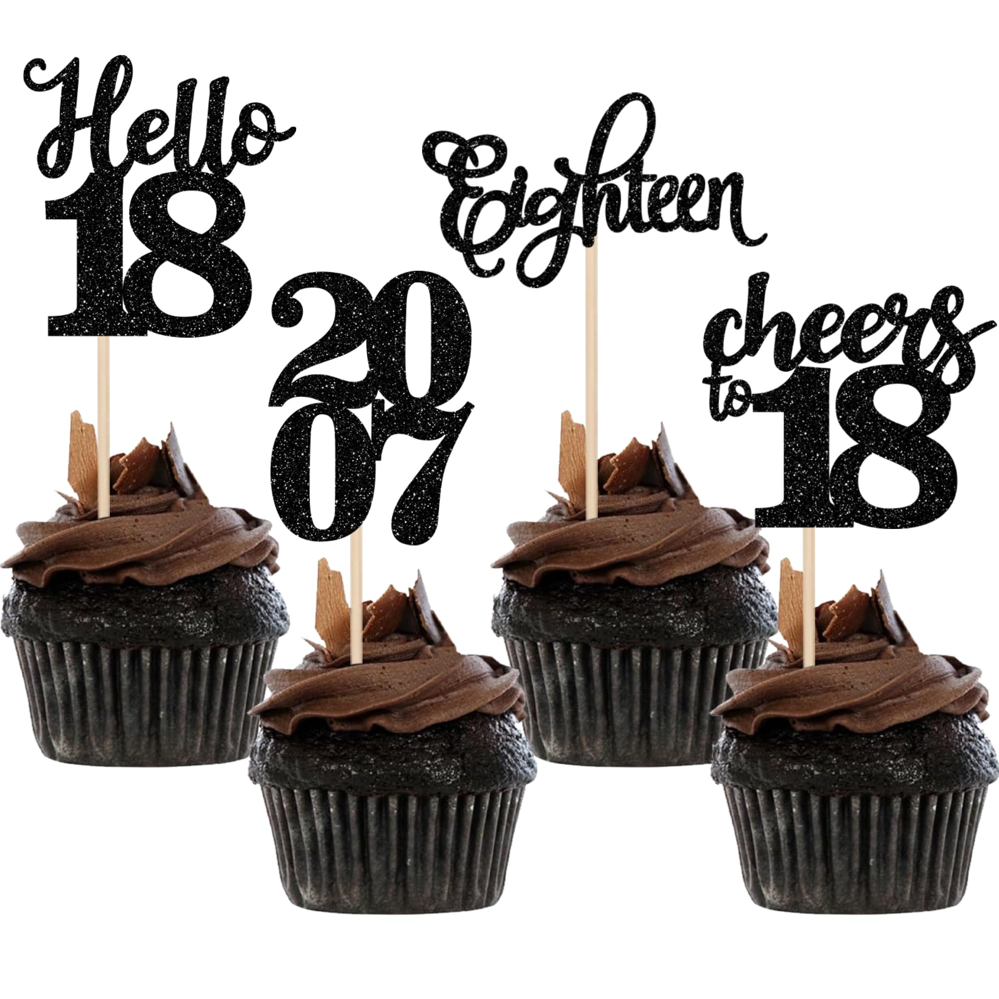 18th Birthday Cupcake Toppers