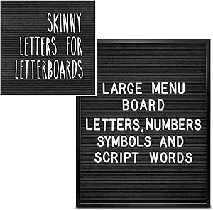 Amazon.com : Letter Board All Black 24x30 and Skinny Letters Set ...