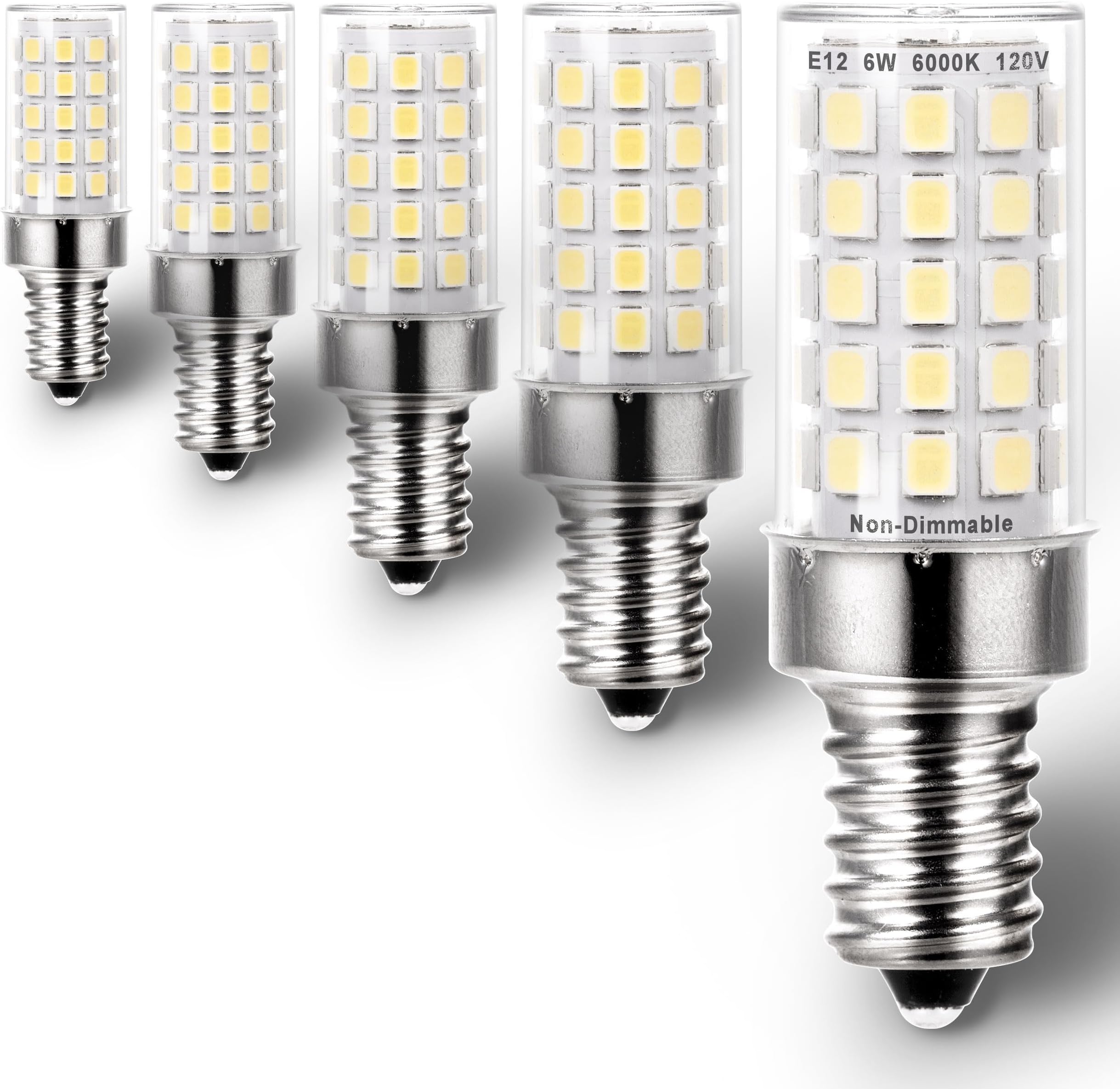 Amazon.com: Ziomitus E12 Led Candelabra Chandelier Bulbs 6W 6000k ...